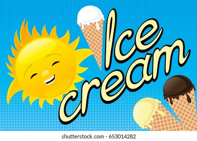 Sun Ice Cream Stock Vector (Royalty Free) 653014282 | Shutterstock