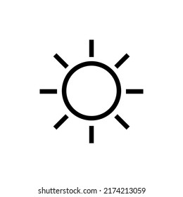 Sun Icon Brightness Symbol Isolated On Stock Vector (Royalty Free ...
