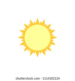 Sun Icon Flat Design Template Vector Stock Vector (Royalty Free ...