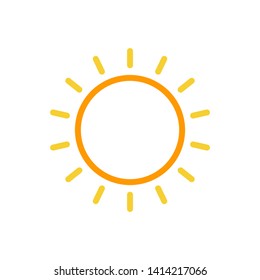 Sun Icon Brightness Intensity Setting Icon Stock Vector (Royalty Free ...