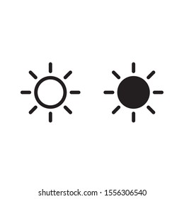Sun Light Bright Vector Icon Stock Vector (Royalty Free) 1475014289