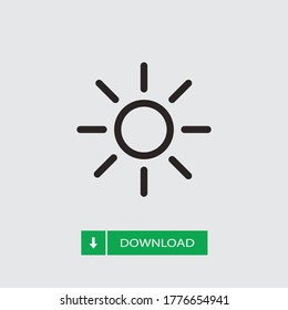 Sun Icon Vector Sunny Sign Stock Vector (Royalty Free) 1776654941 ...