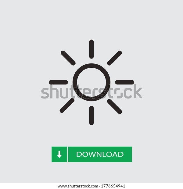 Sun Icon Vector Sunny Sign Stock Vector (Royalty Free) 1776654941 ...
