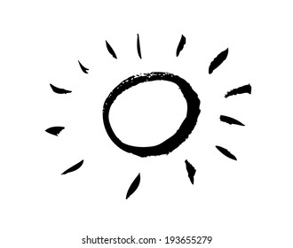 Sun Ink Vector Stock Vector (Royalty Free) 193655279 | Shutterstock