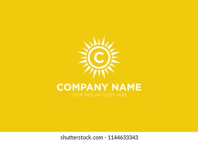 Sun Letter C Logo Icon Symbol Stock Vector (Royalty Free) 1144633343 ...