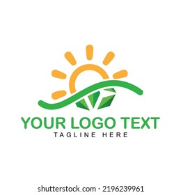 Sun Logo Sun Diamond Diamond Logo Stock Vector (Royalty Free ...