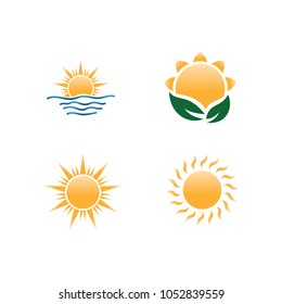 Sun Logo Set Generic Naturally Vector Stock Vector (Royalty Free ...