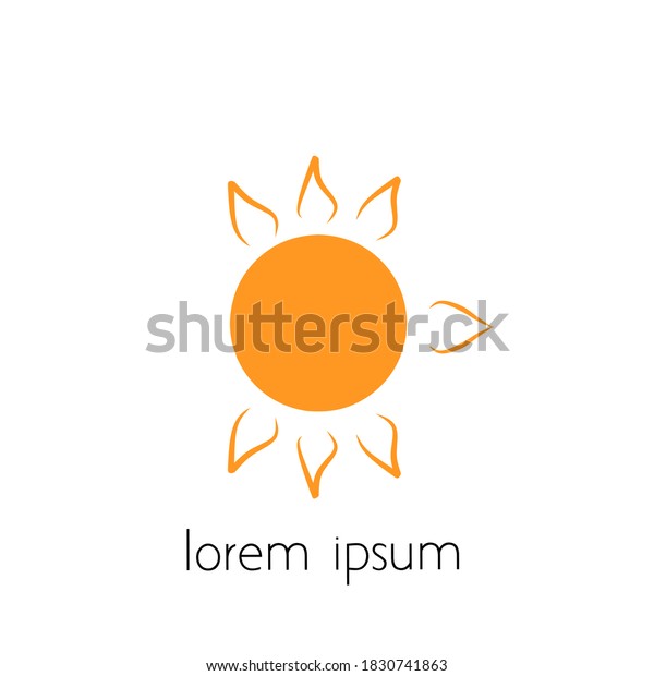 Sun Logo Simple Logo Concept Design Stock Vector (Royalty Free ...