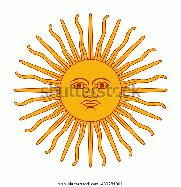 Sun May Isolated On White Background Stock Vector (Royalty Free ...