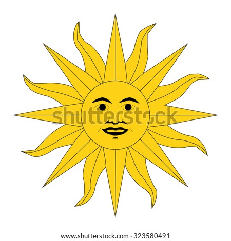 Sun May Uruguay Stock Vector (Royalty Free) 323580491 - Shutterstock