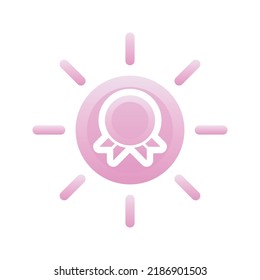 Sun Medal Logo Gradient Design Template Stock Vector (Royalty Free ...