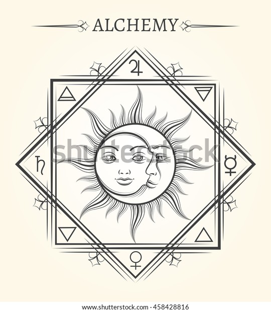 Sun Moon Astrology Mystical Celestial Bodies Stock Vector (Royalty Free ...