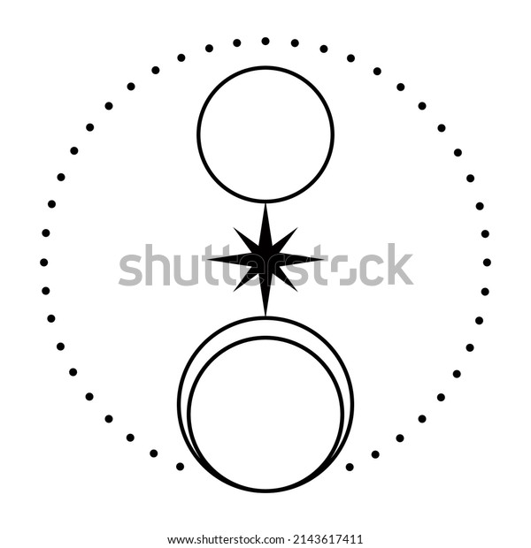 Sun Moon Graphic Design Simple Minimalistic Stock Vector (Royalty Free ...