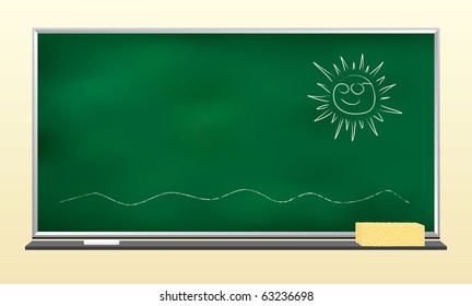 Sun On School Board Stock Vector (Royalty Free) 63236698 | Shutterstock