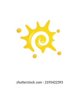 Sun Orange Splash Creative Production House Stock Vector (Royalty Free ...