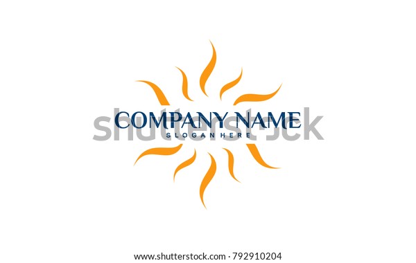 Sun Over Horizon Logo Designs Concept Stock Vector (Royalty Free ...