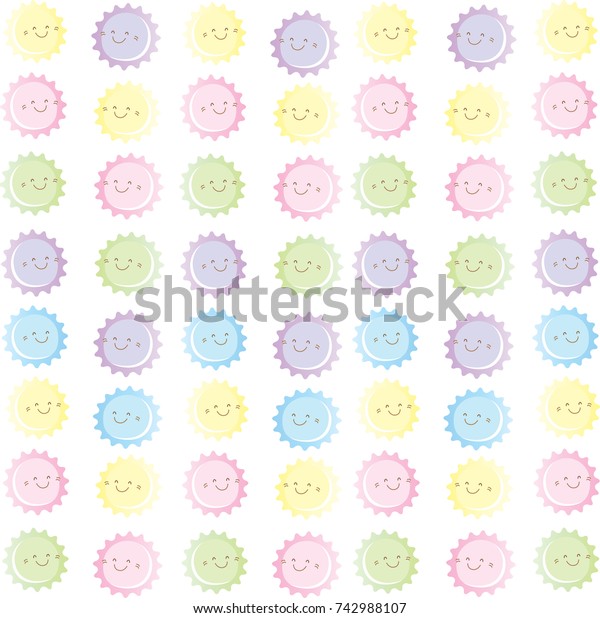 Sun Pastel Colors Wallpaper Background Stock Vector (Royalty Free ...