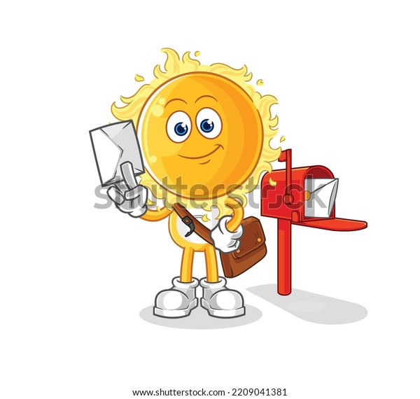 Sun Postman Vector Cartoon Character Stock Vector (Royalty Free ...