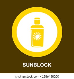Sun Protect Flat Illustration Sun Cream Stock Vector (Royalty Free ...
