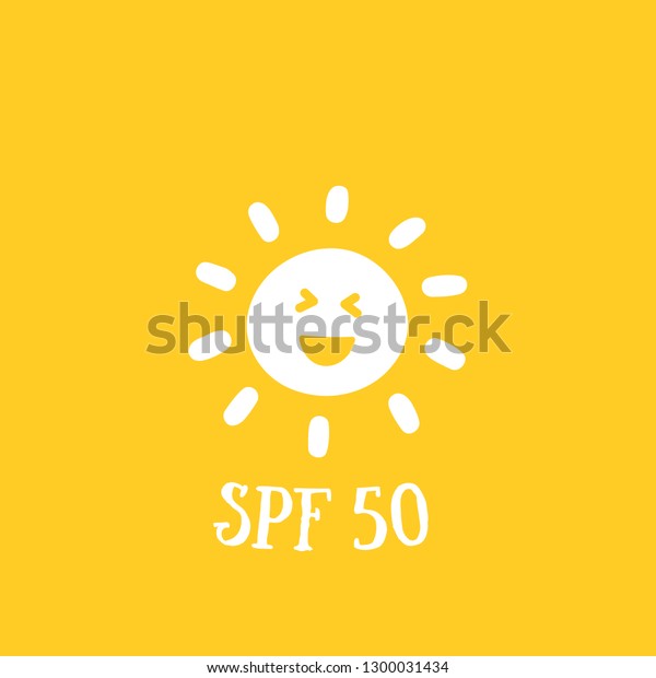 Sun Protection Factor Spf 50 Vector Stock Vector (Royalty Free) 1300031434