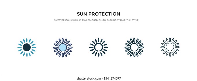 Sun Protection Icon Different Style Vector Stock Vector (Royalty Free ...