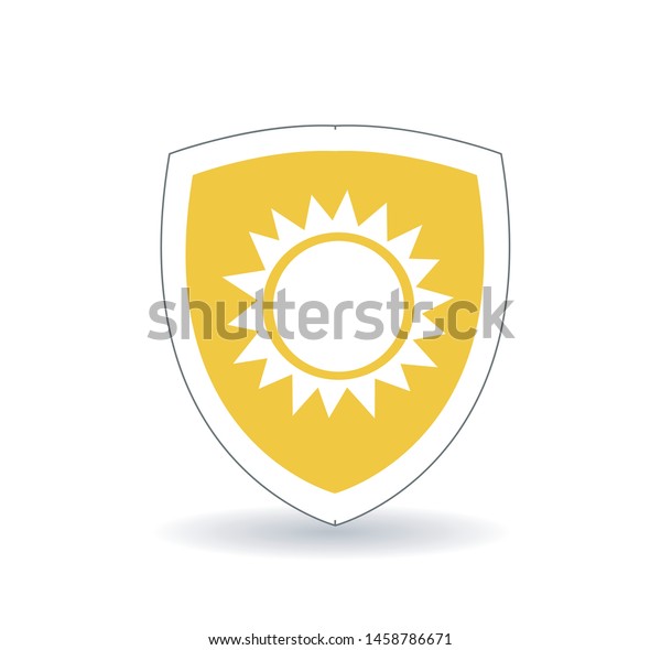 Sun Protection Shield Vector Illustration Stock Vector (Royalty Free ...