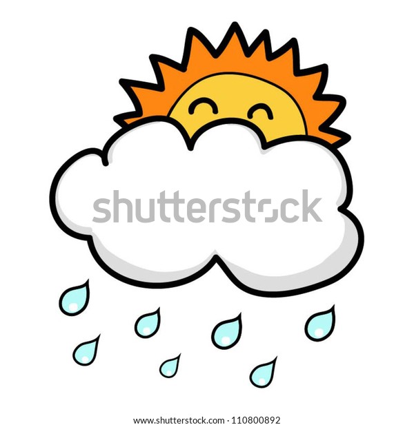 Sun Rain Cartoon Weather Set Eps10 Stock Vector (Royalty Free ...