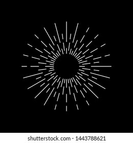Sun Ray Symbol Vector On Black Stock Vector (Royalty Free) 1443788621 ...