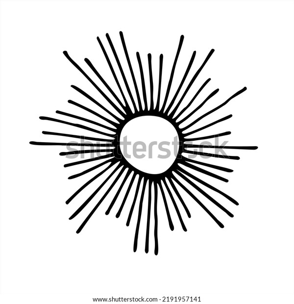 Sun Rays Icon Clipart Sketch Logo: เวกเตอร์สต็อก (ปลอดค่าลิขสิทธิ์ ...