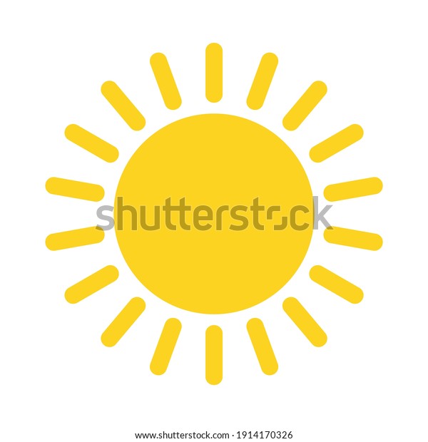 Sun Rays Line Icon Design Vector Stock Vector (Royalty Free) 1914170326 ...