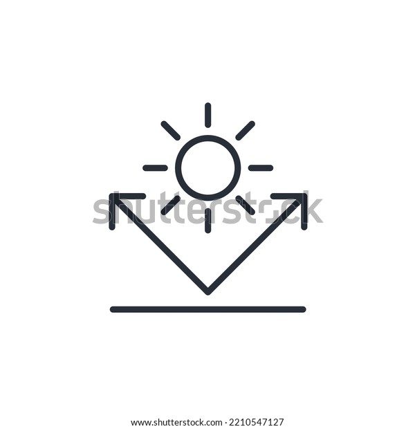 Sun Reflector Overheat Protection Vector Linear Stock Vector (Royalty ...