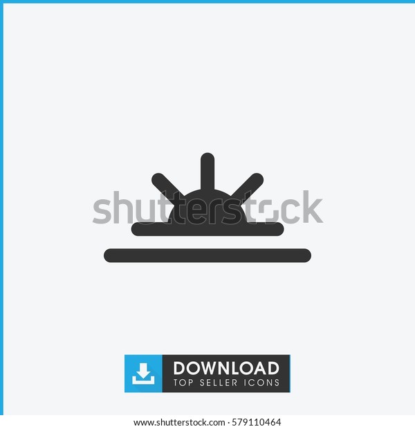Sun Rise Icon Illustration Isolated Vector Stock Vector (Royalty Free ...