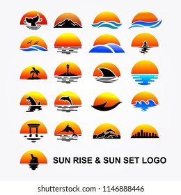 Sun Rise Sun Set Logo Stock Vector (Royalty Free) 1146888446