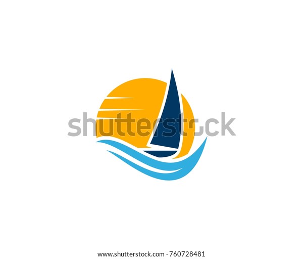 Sun Sailing Logo Stock Vector (Royalty Free) 760728481 | Shutterstock
