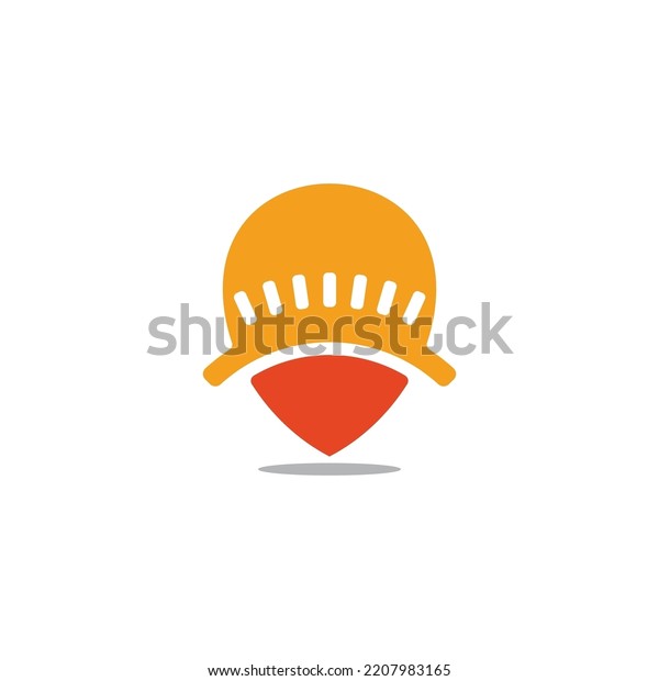 Sun Shine Pin Location Symbol Logo Stock Vector (Royalty Free ...