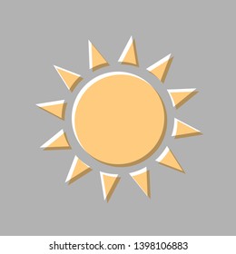 Sun Sign Illustration Emboss Effect Light Stock Vector (Royalty Free ...