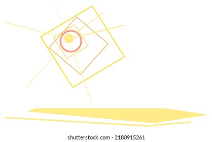 Sun Simple Style Lines Geometric Shapes Stock Vector (Royalty Free ...