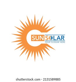 Sun Solar Logo Design Professional Logo Stock Vector (Royalty Free ...