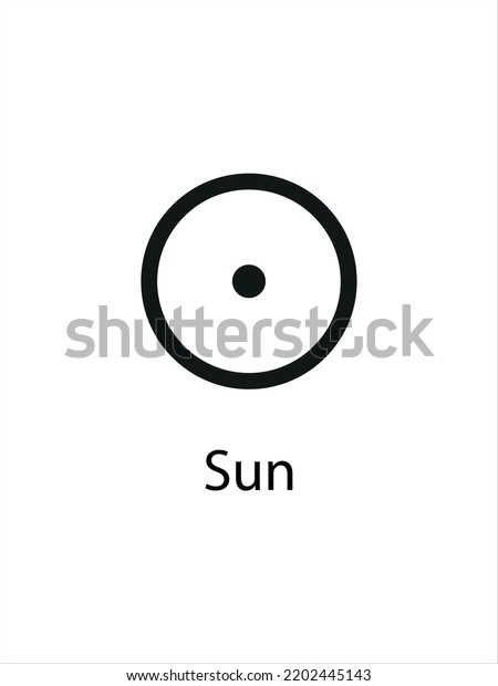 Sun Symbol Planets Solar System Astrology Stock Vector (Royalty Free ...