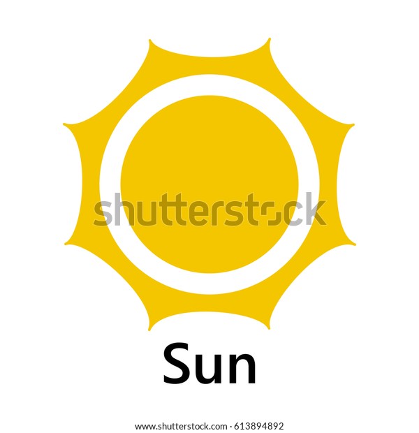 Sun Symbol Rotate Crown Entire Yellow Stock Vector (Royalty Free ...