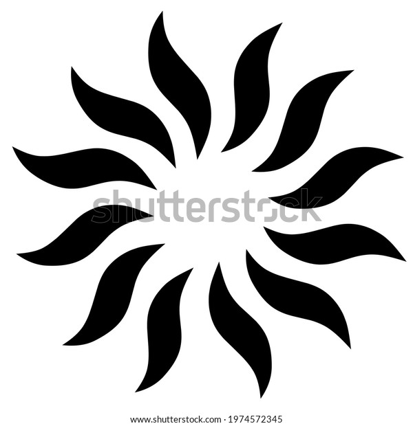 Sun Tattoo Vector Illustration Black Sun Stock Vector (Royalty Free ...