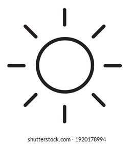 Sun Vector Icon On White Background Stock Vector (Royalty Free ...