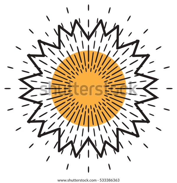 Sun Vector Icon Star Pictograph Sign Stock Vector (Royalty Free ...
