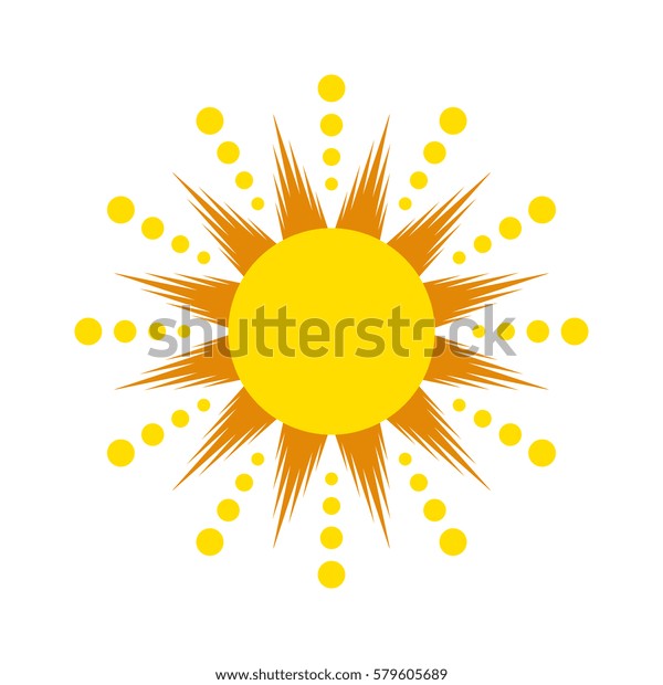 Sun Vector Icon Star Pictograph Sign Stock Vector (Royalty Free ...