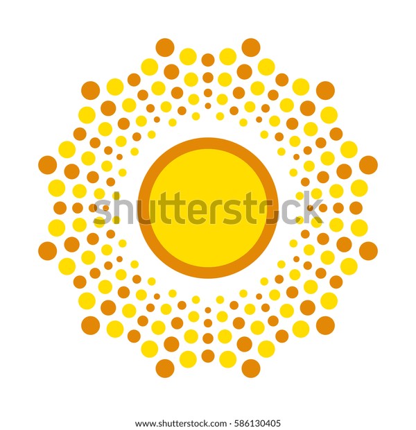 Sun Vector Icon Star Pictograph Sign Stock Vector (Royalty Free ...