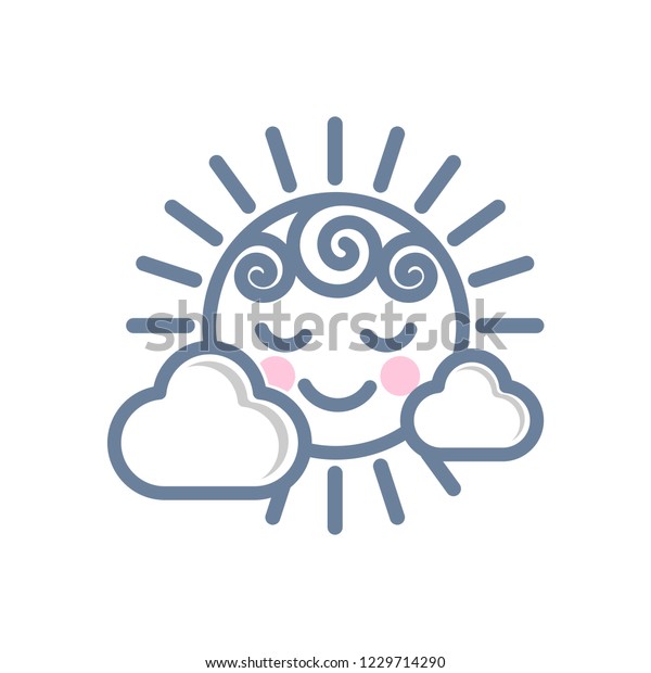 Sun Vector Icon Sweet Sunny Day Stock Vector (Royalty Free) 1229714290 ...