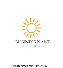 Sunny Logo Template Element Symbol Yellow Stock Vector (Royalty Free ...
