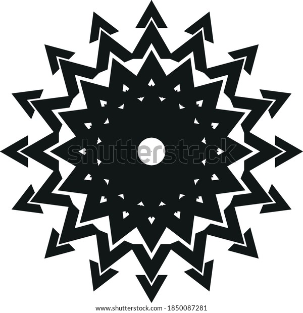 Sun Vector Mandala Art Illustration Stock Vector (Royalty Free ...
