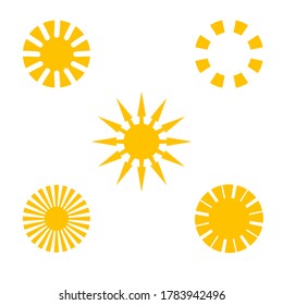 Sun Vector Yellow Color Hand Drawn Stock Vector (Royalty Free ...