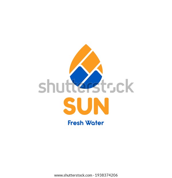 Sun Water Logo Design Can Be Stock Vector (Royalty Free) 1938374206 ...